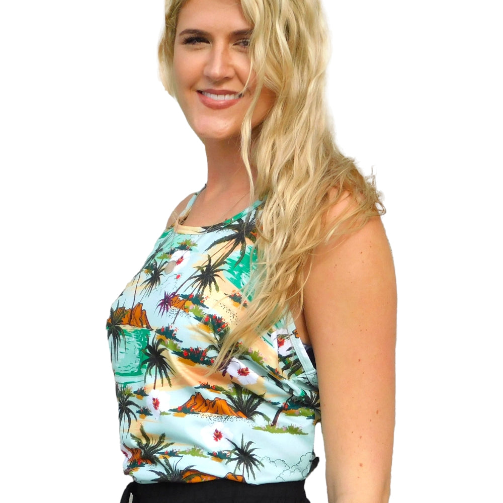 Super Chill Tank Top - Green Island Design Ideal for Gym, Vacations ...