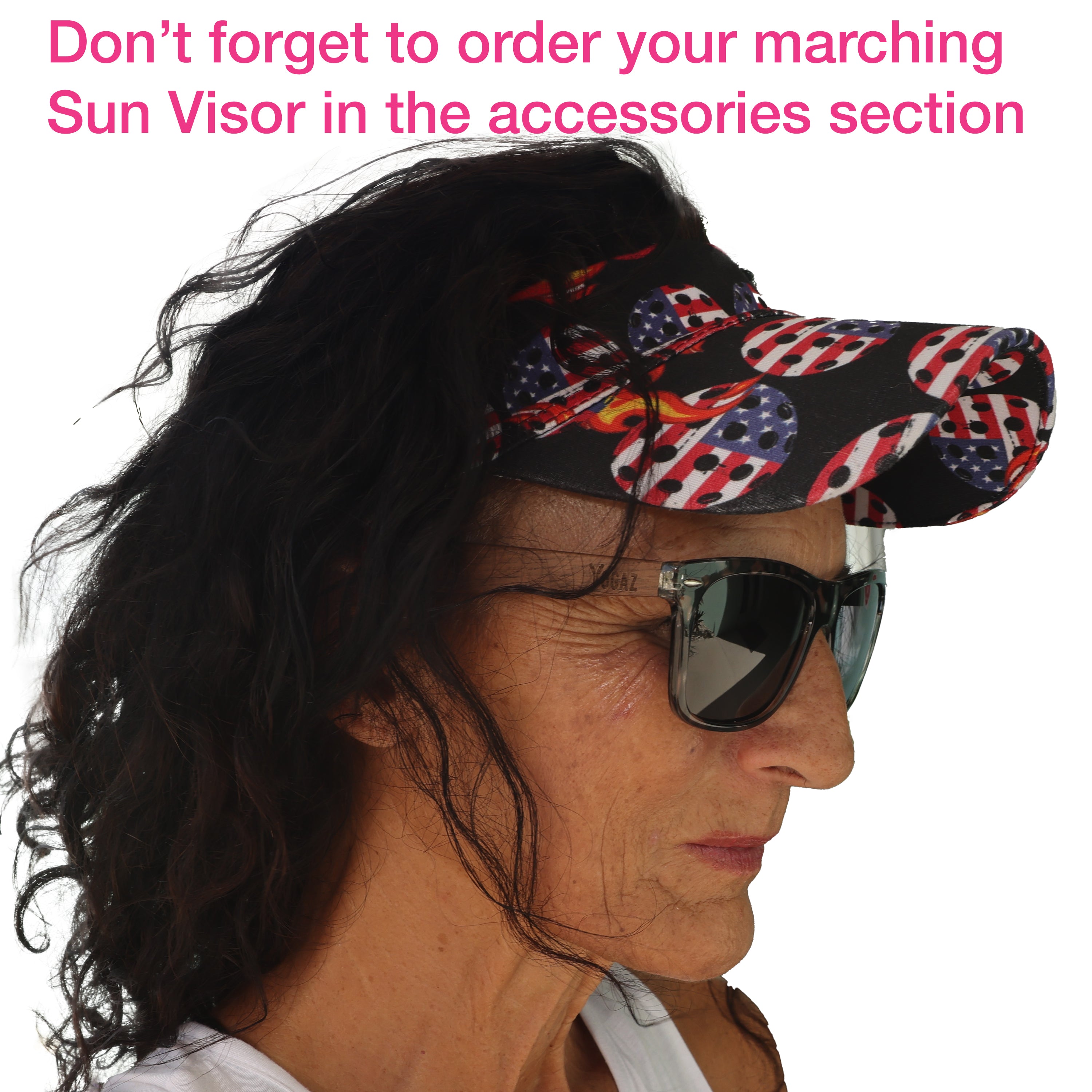 Red, White & Blue USA Matching Sun Visor